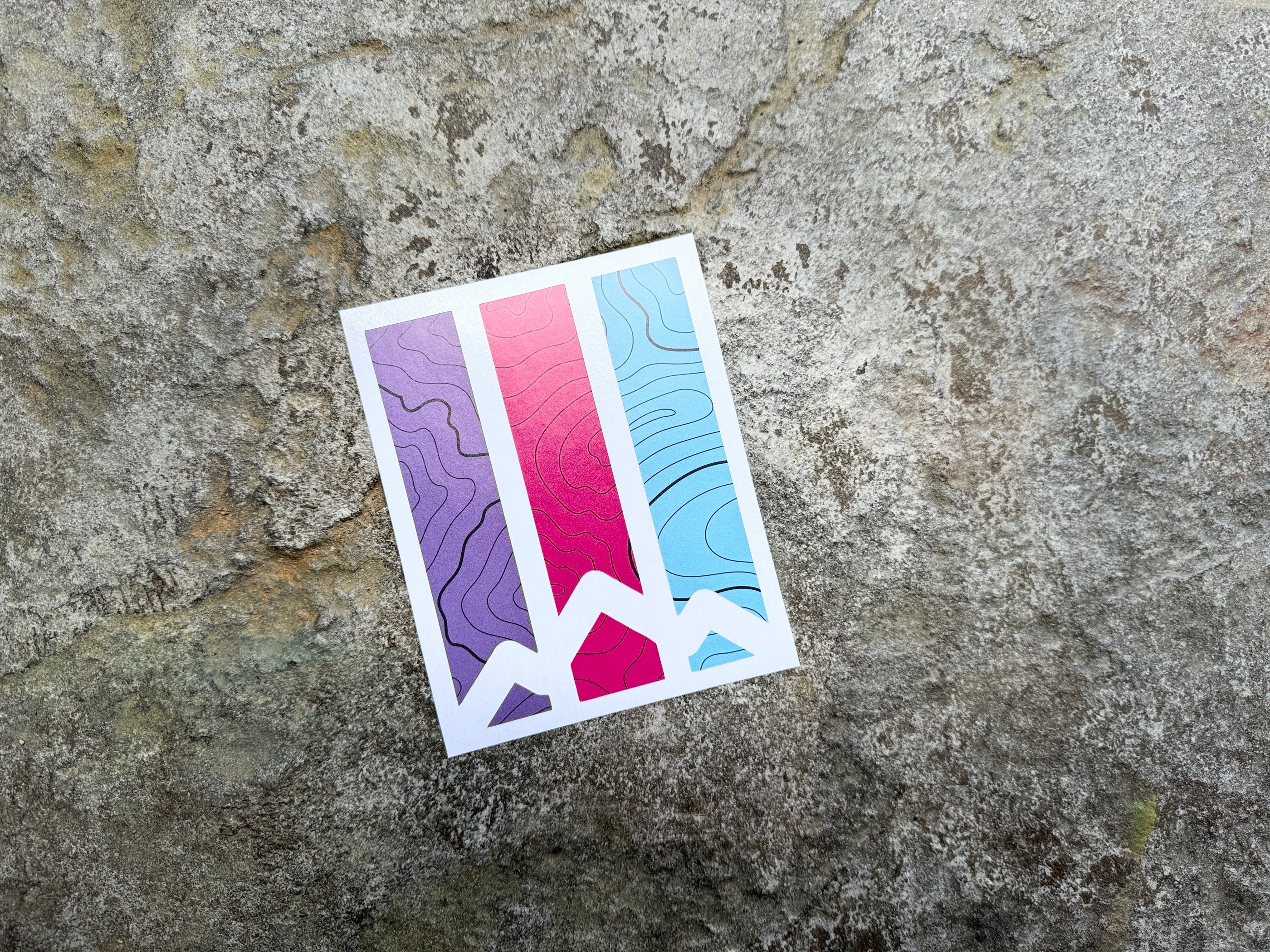 Retro Mountain Topographic Decal — Venture Tread