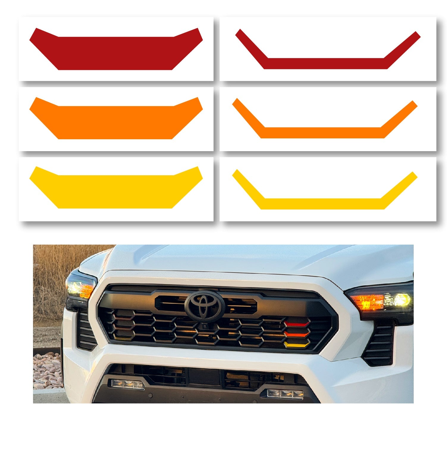 Rave Heritage Vinyl Grille Decals for 2024+ Tacoma – Venture Tread