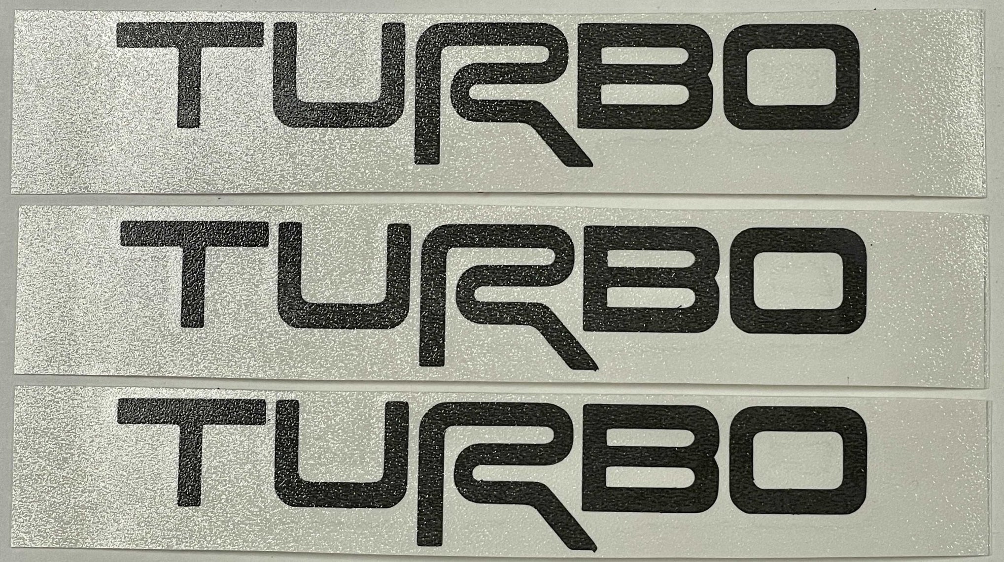 Premium Cast Matte Black Vinyl TURBO Decals — Venture Tread
